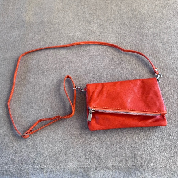 Vintage | Bags | Vintage Italian Leather Orange Mini Purse | Poshmark